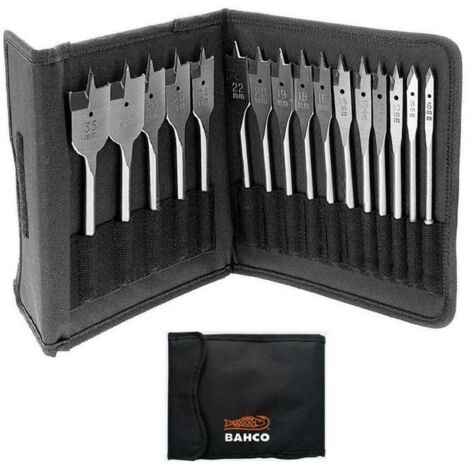 Bahco BAH9529S15P 15 Piece Flat Spade Drill Bit Set 6mm 35mm in Wallet ...