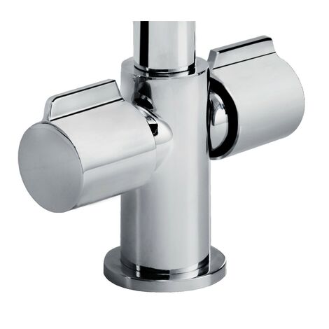 Bristan Cascade Chrome Arch Modern Kitchen Tap Twin Handle Swivel Spout ...
