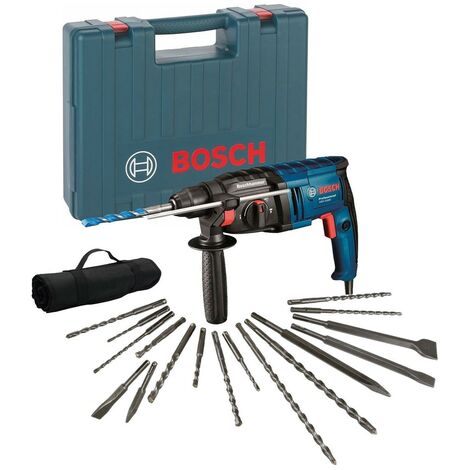 Bosch GBH2000 110v SDS Plus Rotary Hammer Drill + 17 Piece Bit Set ...