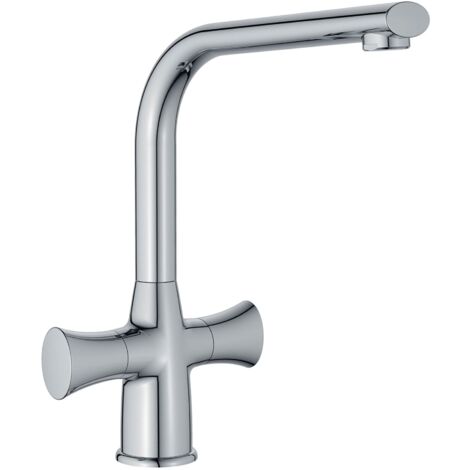 Bristan KU SNK C Kurve Monobloc Sink Mixer Chrome Twin Lever + Fixings ...