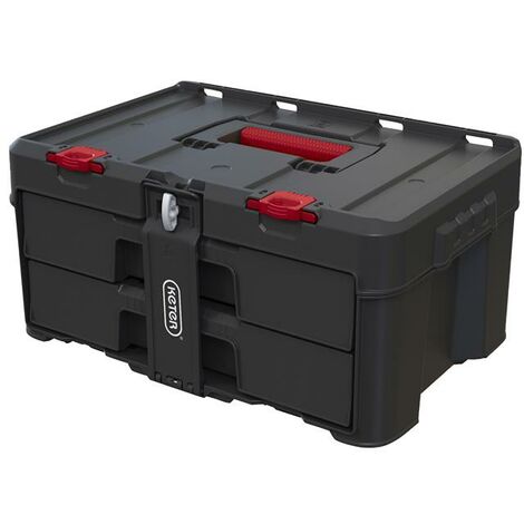 Keter Roc 253384 Stack N Roll 2-Drawer Tool Box Case Unit KETSNR2DU