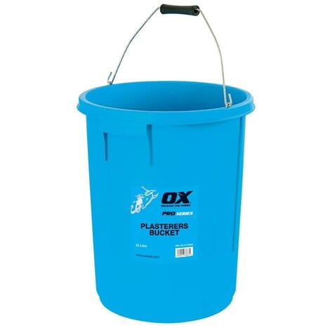 OX Pro Plasterers Bucket 25L 5 Gallon Plaster Mortar Deep Mixing Bucket ...
