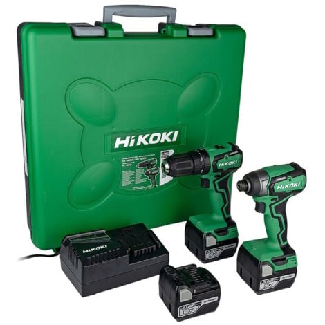 HiKOKI KC18DDXJBZ Combi Drill & Impact Driver 18V 3 x 5.0Ah Li-ion Batteries