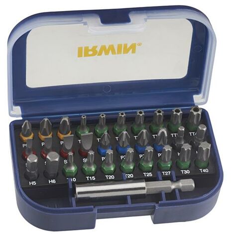 Irwin IW6062526 Colour Coded Screwdriver Bit Set 31 Piece IRWIW6062526