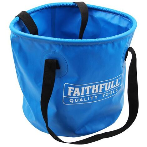 Faithfull Collapsible Bucket 12L Waterproof Plumbing Drain Down Bag ...