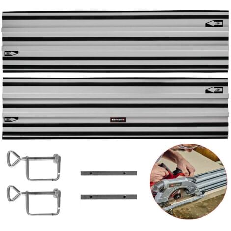 Einhell 4502118 Aluminium Saw Guide Rails 2 x 1.0m 1000mm + Bar + Clamps