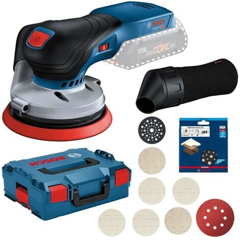 Bosch GEX 18V-125 Brushless 18v Random Orbital Sander Lboxx 7pc EXPERT M480 Mesh