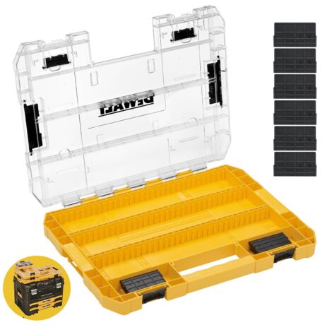Dewalt DT70839-QZ Large Tough Tool Case Box Orangiser Empty Toughcase 6 ...