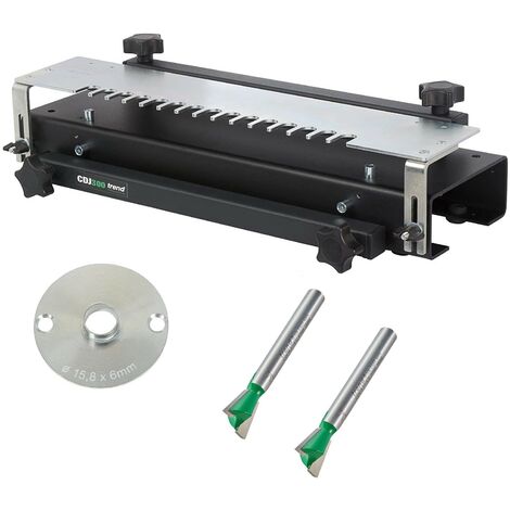 Trend CDJ300 Craft Dovetail Jig and x2 Cutters 300mm Cuts Dovetail Joints