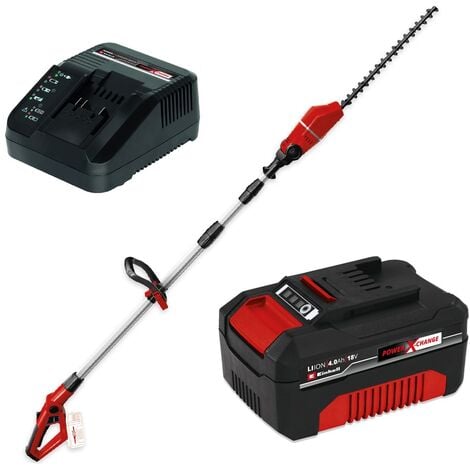 Einhell GE-HH 18/45 18v Telescopic Cordless Pole Hedge Cutter Trimmer ...