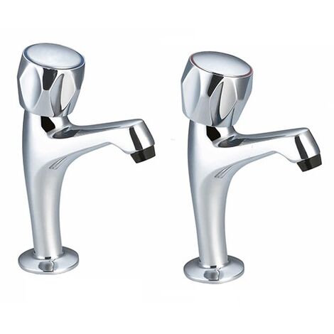 Pro Tap Classic Kitchen Sink Pillar Taps 298615CP Chrome Plated