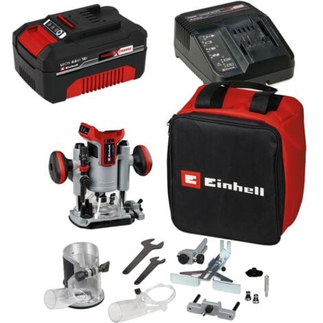 Einhell Power 18v X-Change TP-RO 18v Cordless Brushless Router + Plunge ...