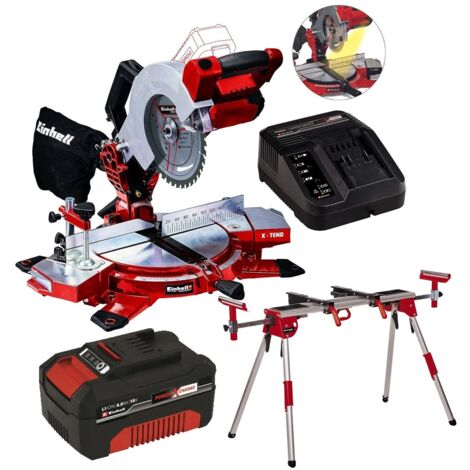 Einhell Cordless 18v Mitre Saw 210mmX-Change 18/210 1 x 4ah Battery ...