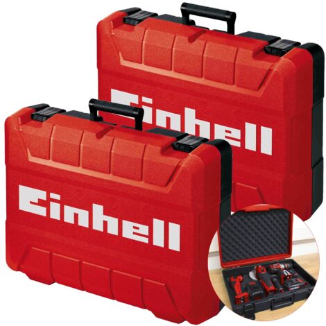 2x Einhell 18v Power X-Change E-Box M55 Carry Case Power Tool Storage ...
