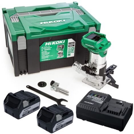 Hikoki M1808DAJ 1/4in Cordless Router Trimmer 18V 2 x 5.0Ah Li-ion ...