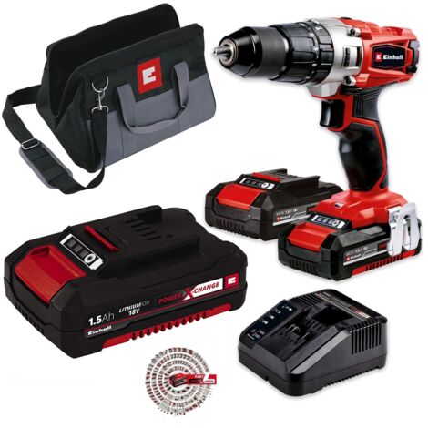 Einhell 18v Cordless Combi Hammer Drill PXC 18v Metal Chuck 3x ...