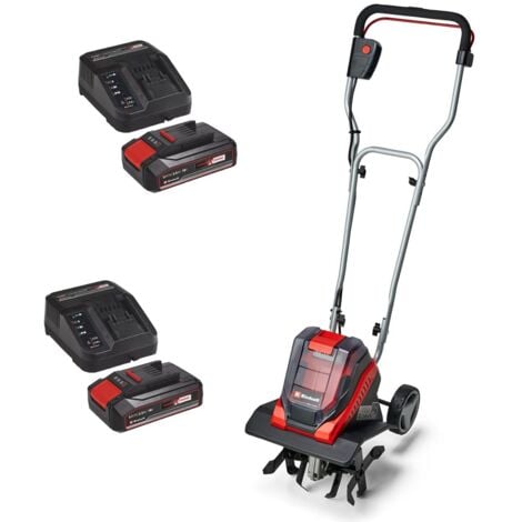 Einhell Cordless Twin 18v/36v Tiller Cultivator Rotavator 2 x 2.5AH ...