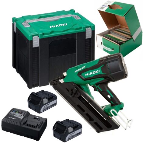 HiKOKI NR1890DC 18V 1st Fix Brushless Framing Nail Gun 2 x 5.0Ah + Case ...