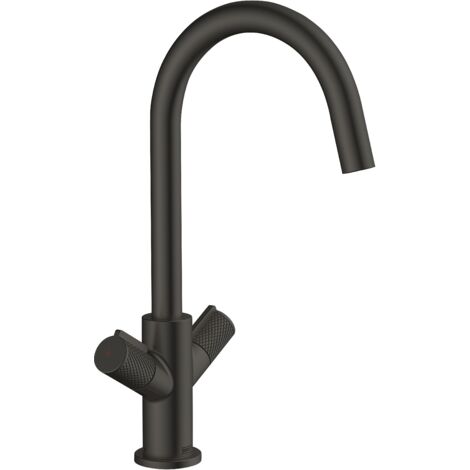 Bristan Fern Matt Black EasyFit Kitchen Sink Mixer Tap + Easy Fit Base