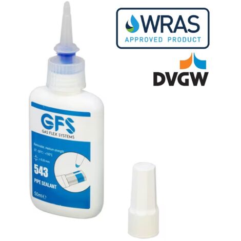 GFS Pipe Thread Bonding Liquid PTFE 50ML Bottle Anaerobic Sealant WRAS DVGW
