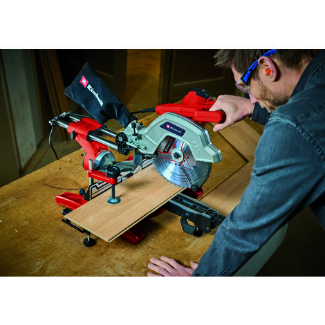 Einhell Sliding Mitre Saw 254mm Double Bevel TE-SM Dual Sided 240v ...