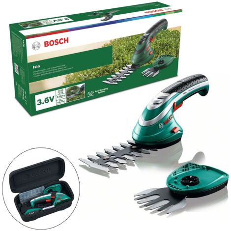 Bosch ISIO 3 III Cordless Shrub Grass Shear Hedge Cutter Multi Tool Set