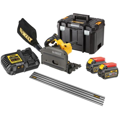 Dewalt DCS520T2 54v XR FLEXVOLT Cordless Plunge Saw 165mm 2x 6.0ah 1m ...
