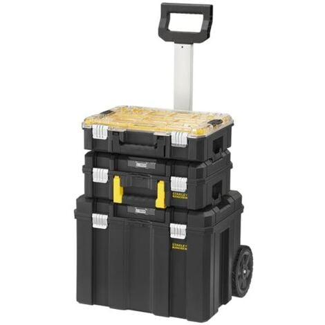Stanley PRO-STACK Wheeled Rolling Tool Box Storage Case Tool Trolley ...