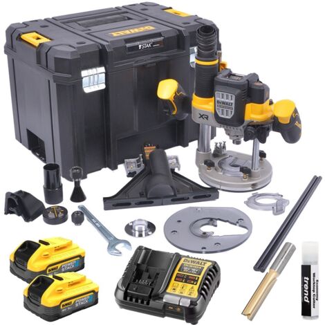 Dewalt DCW620H2 18v XR Plunge 1/2"" 12mm Router Brushless + 2x 5Ah ...