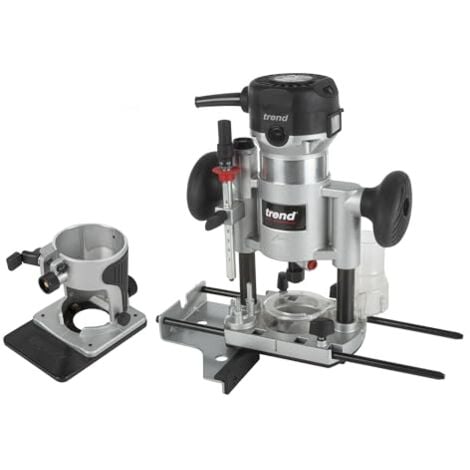 Trend T1EPS Dual-Base Trim & 60mm Plunge Router 1/4 Inch Collet 710W 240V