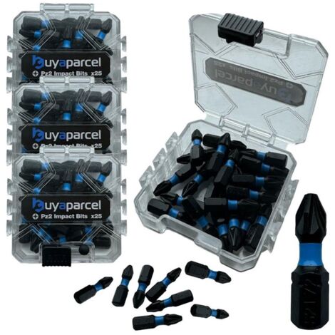 BAP 75 PC Impact Torsion PZ2 Pozi 2 Screwdriver Set Drill Bits Impact ...