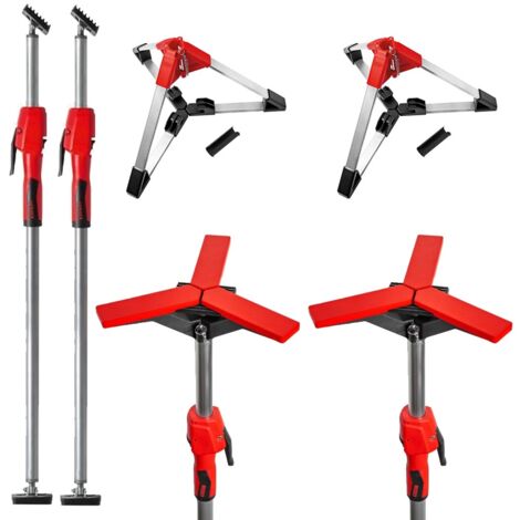 Bessey Twin Pack Telescopic Support 575-910mm + Tripod Bases + Ceiling ...