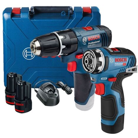Bosch GSB 120-LI 12v Combi Hammer Drill 2 Speed 2x2AH + GSR 12V-35 ...