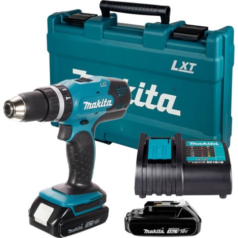 Makita DHP453 LXT 18v Lithium Combi Hammer Drill 2x Batt 100 ...