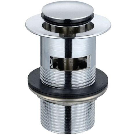 Mira Pop Up Basin Waste Slotted Bathroom Chrome Sink Push Button Metal ...