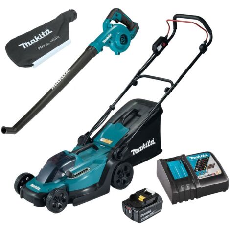 Makita DLM330RT 18v LXT Cordless Lawn Mower 33cm + Blower Vacuum 1 x ...