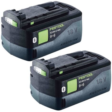 2 x Festool 577660 18V 5.0Ah Lithium Battery BP18 5Ah AirStream ...