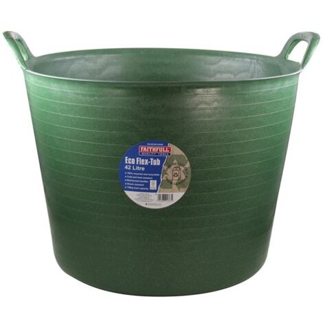 Faithfull Eco Flex Tub Bucket 42 litre - Recycled Green FAIECOFLXG42