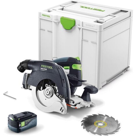 Festool 577232 Cordless 18V Lithium Ion Circular Saw 160mm HKC55 + 5AH ...