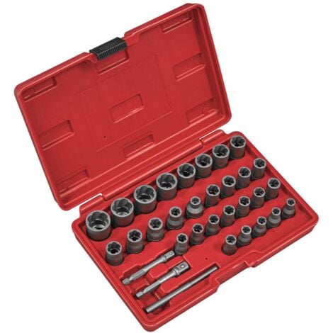 Sealey AK8132 Slim Design Bolt & Nut Extractor Set 32pc
