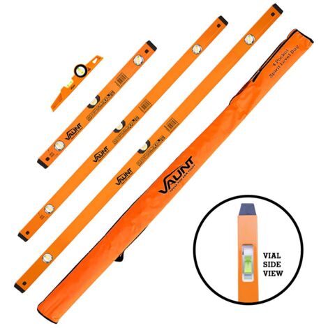 Vaunt 4 Piece Multi-View Box Beam Spirit Level Set with Carry Case V1424021