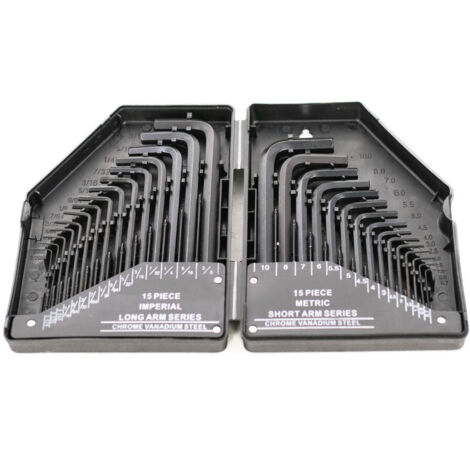 Vaunt Essentials 30 Piece Hex Key Set Allen Key Set Metric 0.28 to 10mm E1422000