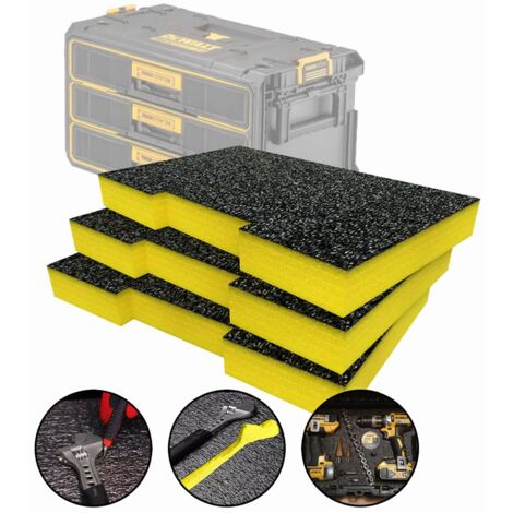 DWST08330-1 Toughsystem 2.0 Toolbox 3 Shallow Drawer + 3x Shadow 50mm ...
