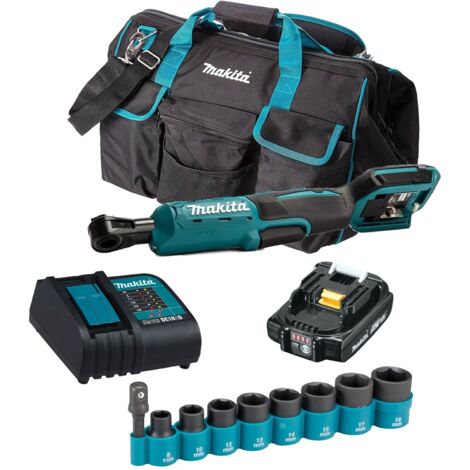 Makita DWR180Z 18v Ratchet Wrench 1/4""-3/8"" Square Drive - 2.0ah x 1 ...
