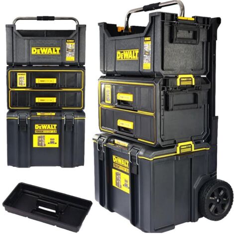 Dewalt Toughsystem 2 DS450 Rolling Tool Trolley + 2 Draw Organiser ...