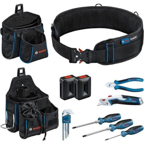 Bosch Professional Tool Belt 4 Tool Pouch + 2 x ProClick Holders + Hand ...