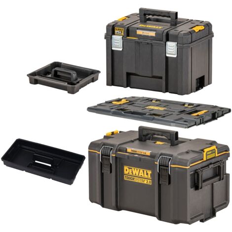 Dewalt Toughsystem 2 Tstak Deep Tool Storage Box Set x2 Tote DWST83346 ...