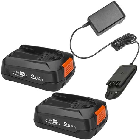 Flymo Power For All 2x Batteries & Charger Starter Set 18V 2.0Ah FLY103 ...