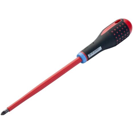 Bahco BE-8821S ERGO VDE Insulated Pozi Screwdriver PZ2 x 100mm BAHBE8812S