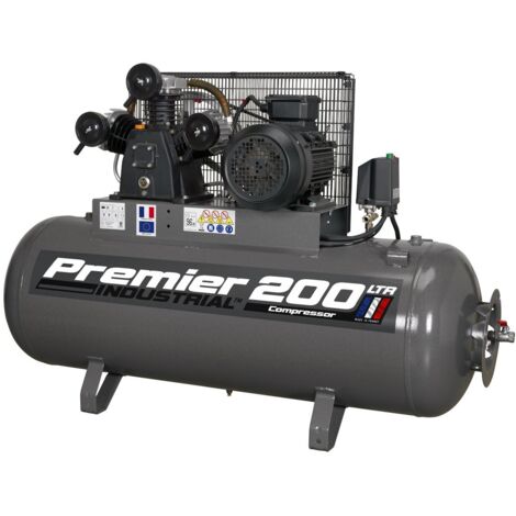 Sealey SAC32055B Premier 200L Belt Drive Air Compressor 5.5hp 3ph